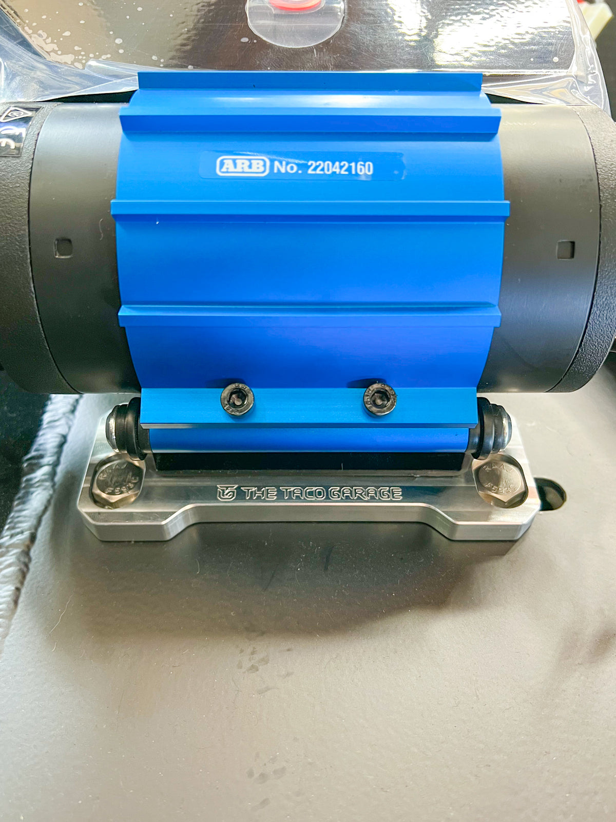 Machined Billet 6061 Aluminum ARB Twin Compressor to winch plate adapt ...